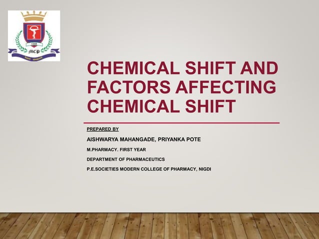 Chemical shift and factors affecting chemical shift (2) | PPT