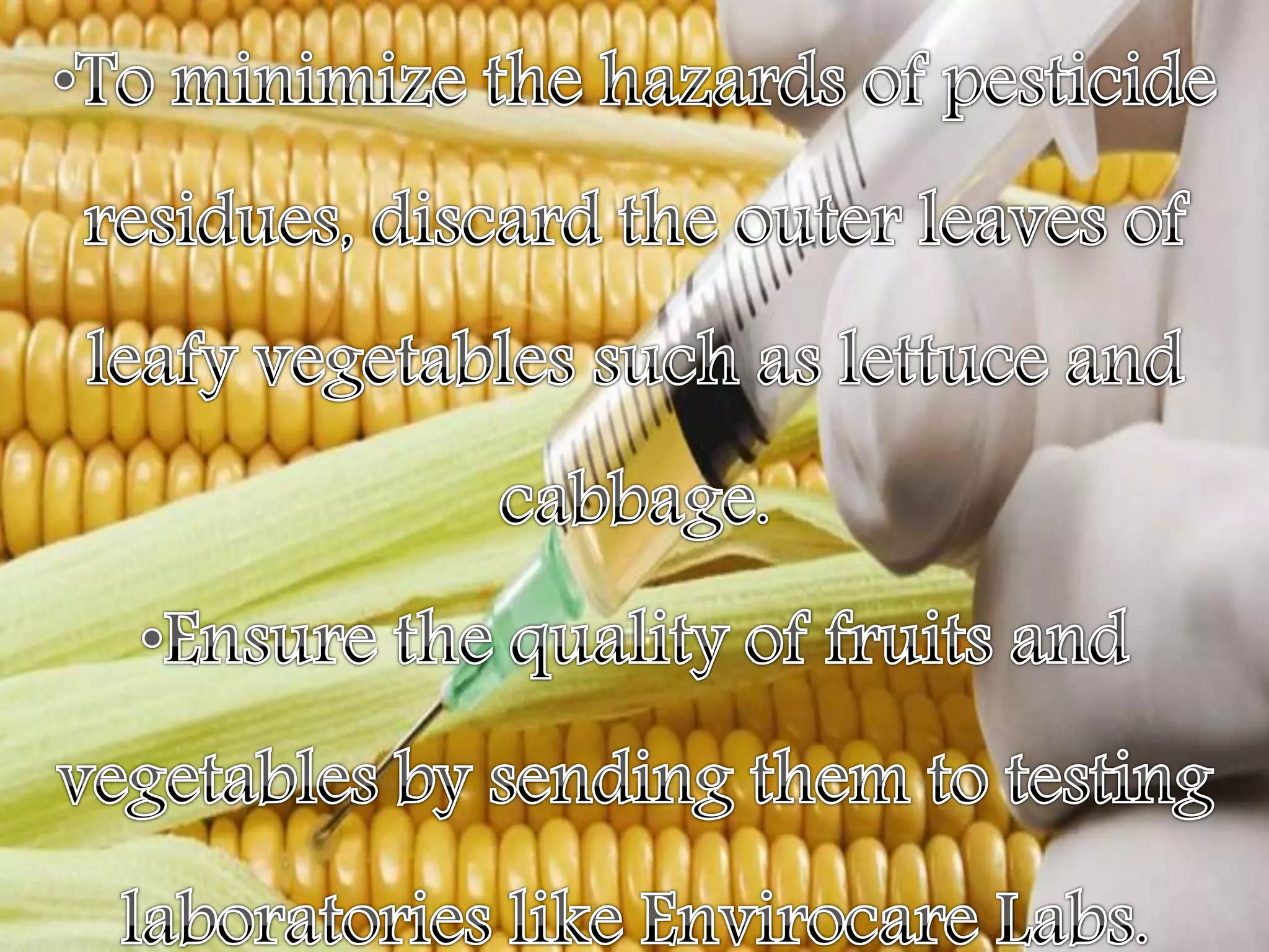 Chemicals in fruits and vegetables | PPTX