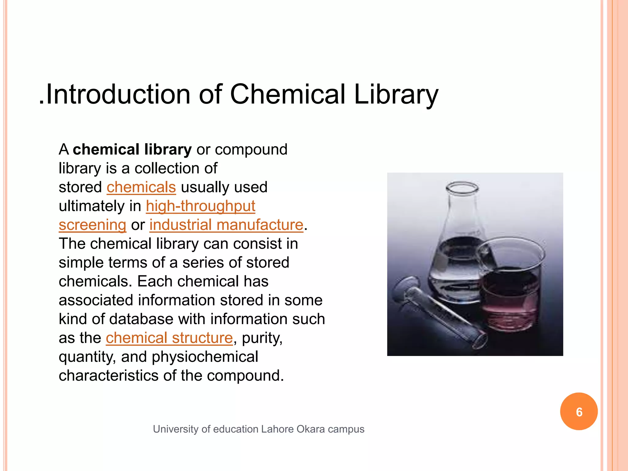 Chemical space & chemical library | PPTX