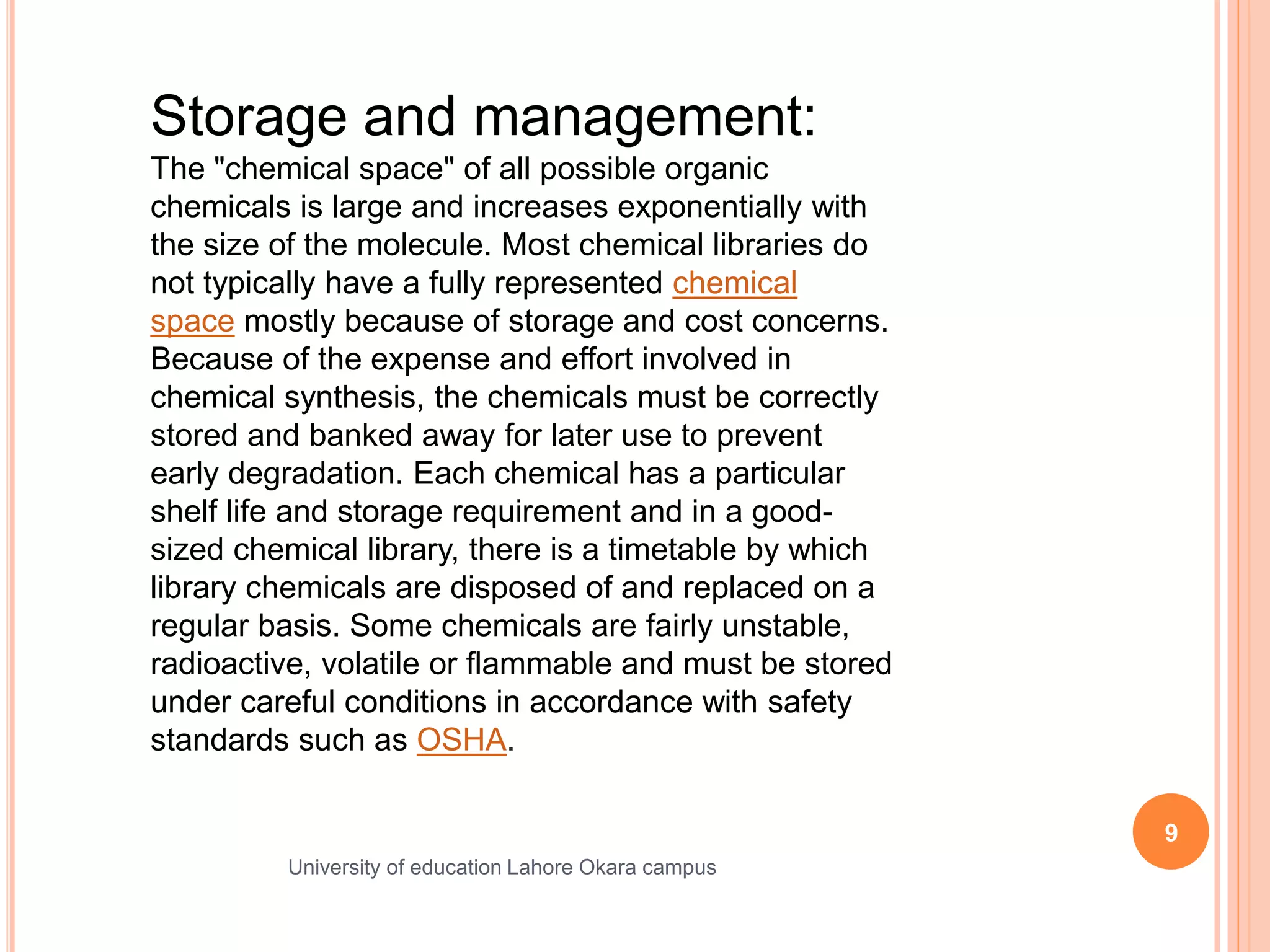 Chemical space & chemical library | PPTX