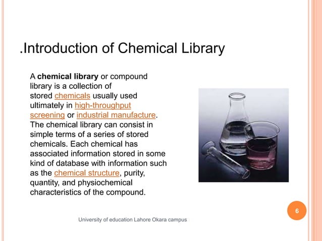 Chemical space & chemical library | PPTX | Pharmaceutical Industry ...