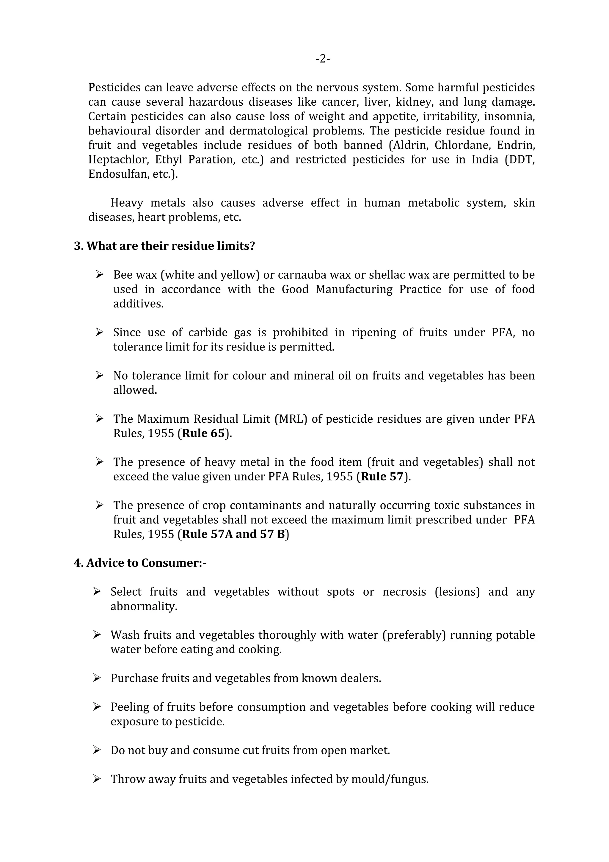 The health hazards of illegal Carbide ripening | PDF