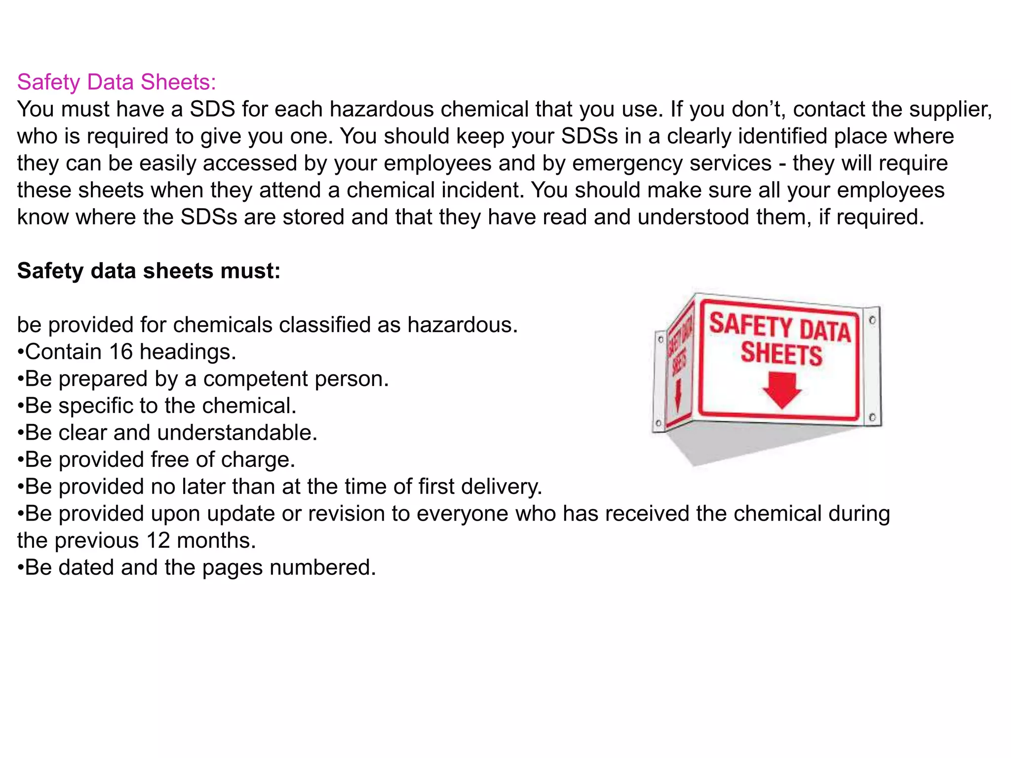 Chemicals Safety Presentation | PPTX