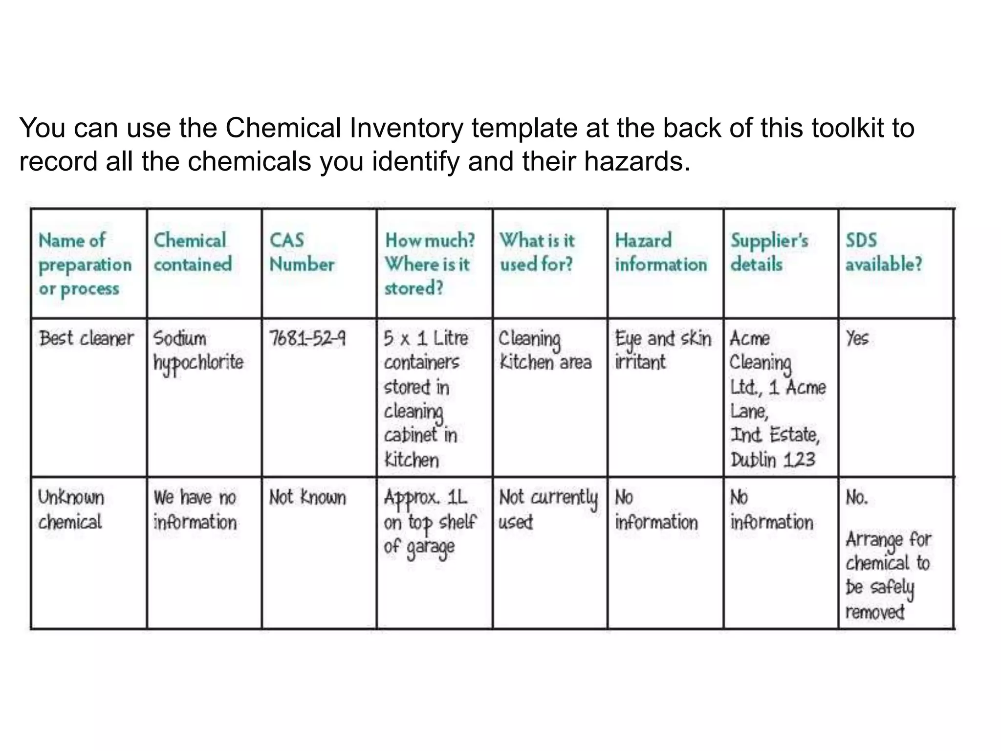 Chemicals Safety Presentation | PPTX