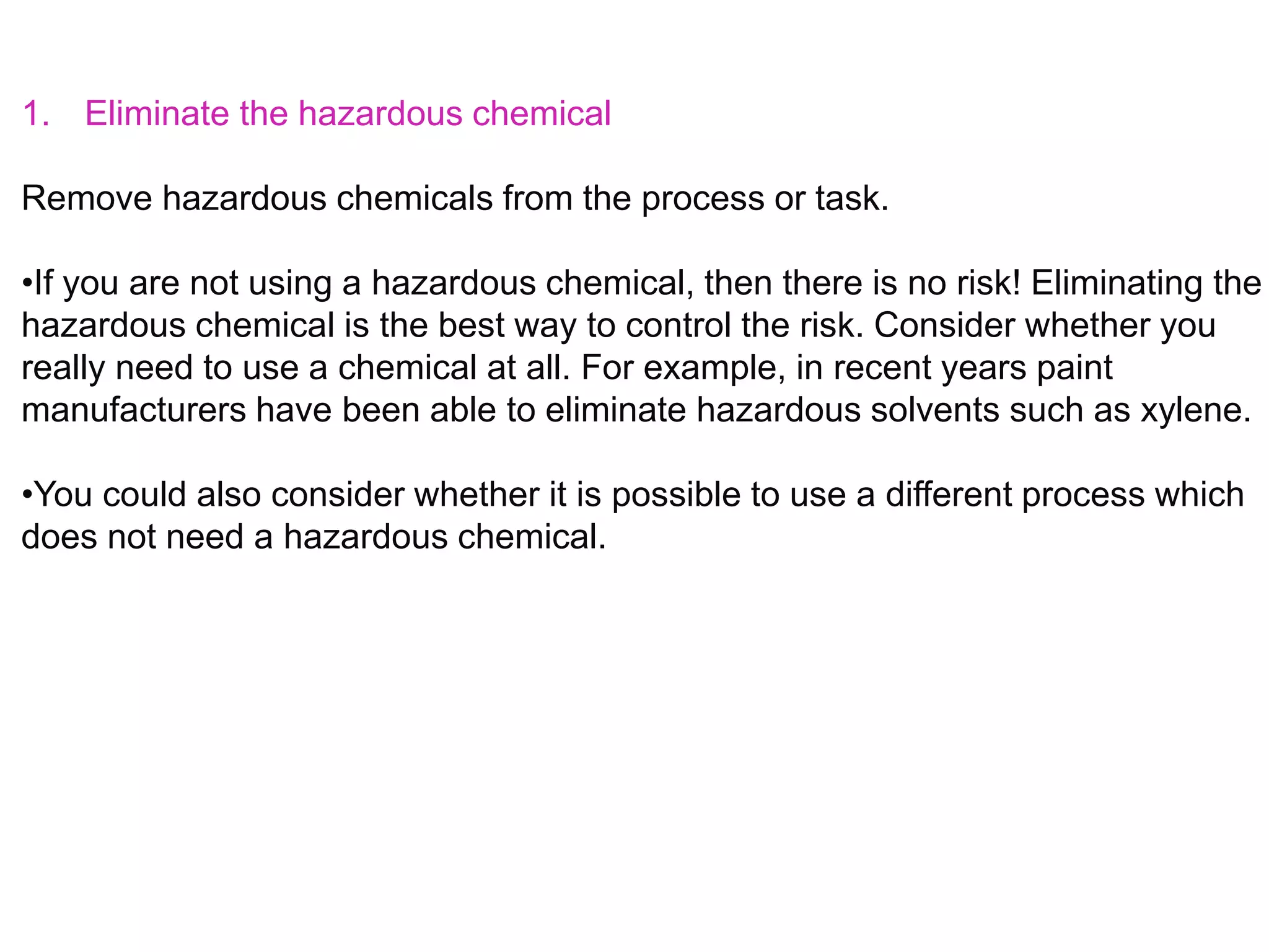 Chemicals Safety Presentation | PPTX