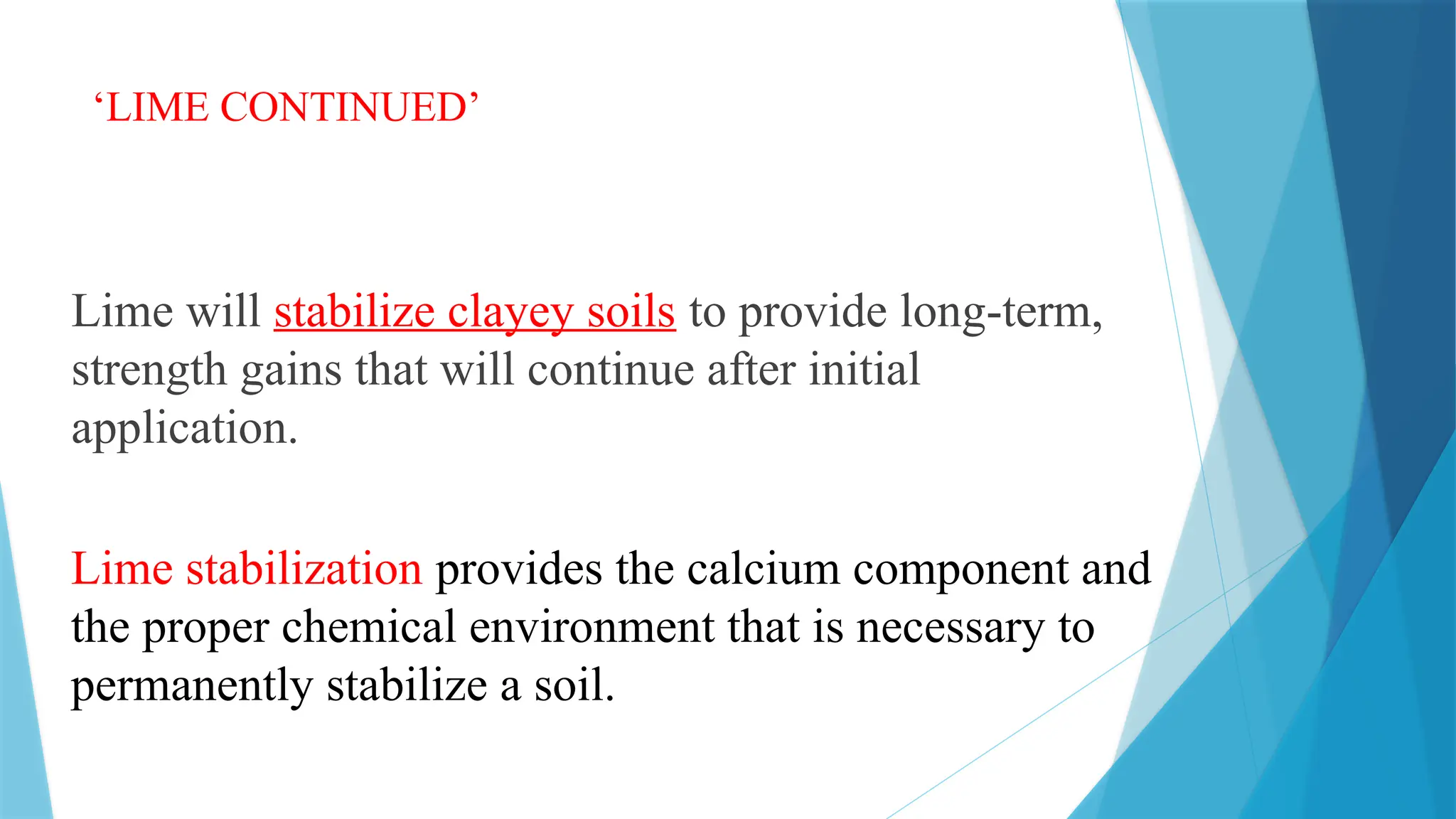 Chemical STABILIZATION as a method of soil stabilization in highway ...