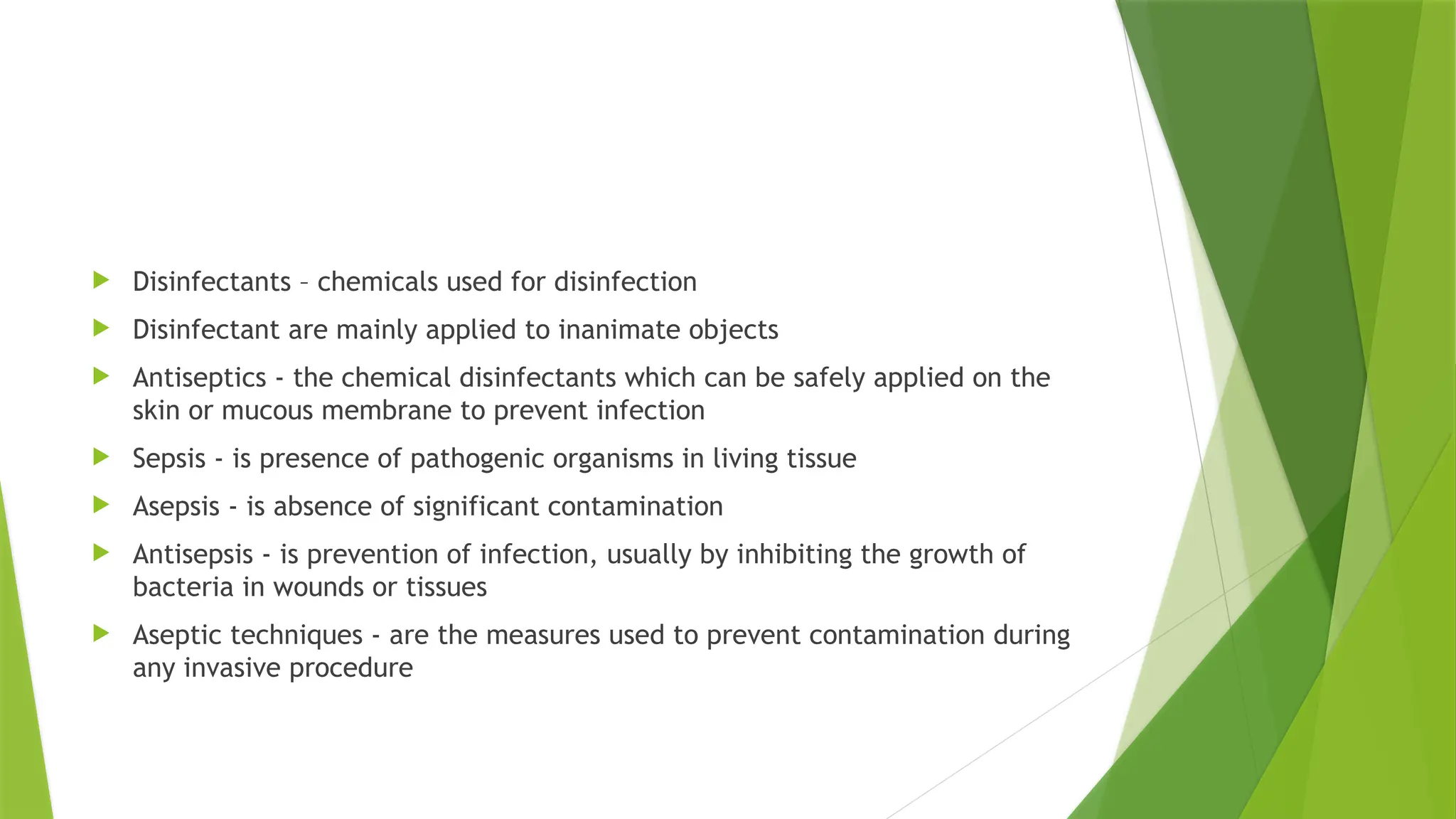 Chemical sterilisation and disinfection Student PPT.pptx | Indoor ...