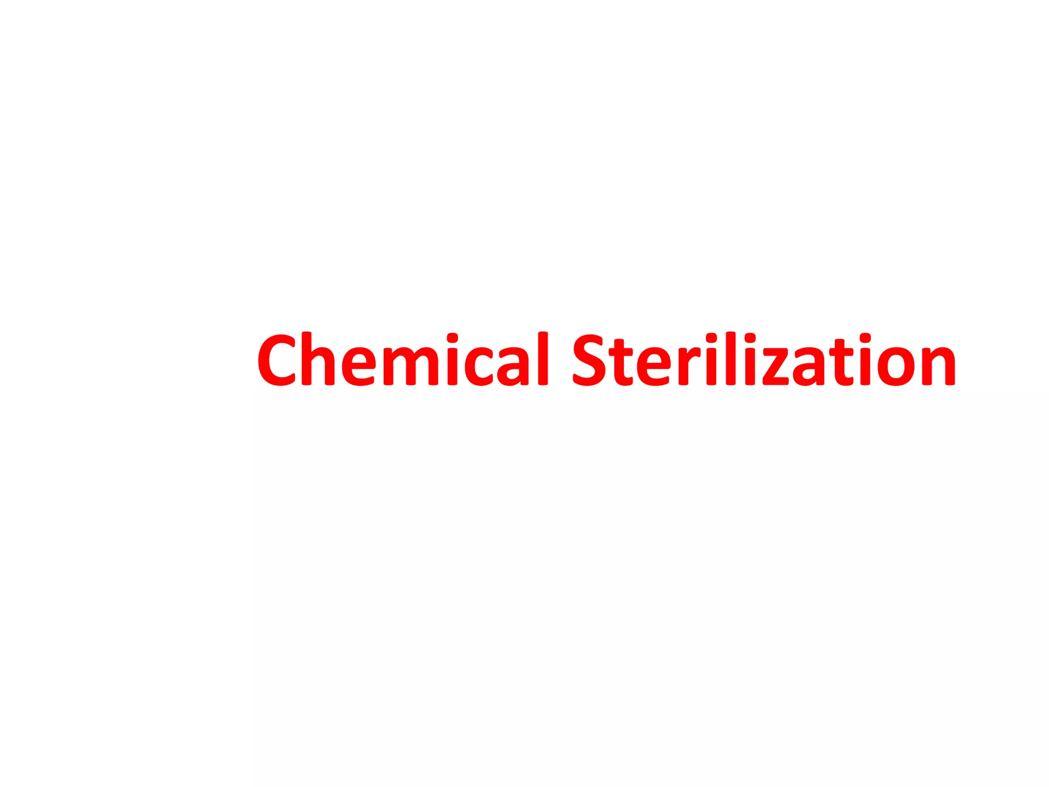 Chemical sterilization | PPT