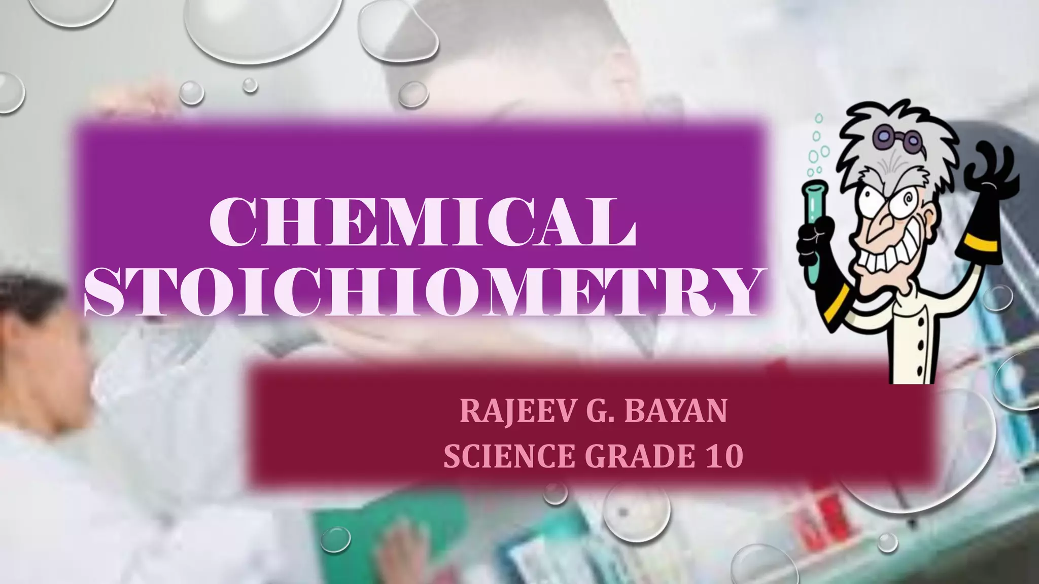 Basics of Chemistry: Chemical stoichiometry | PDF
