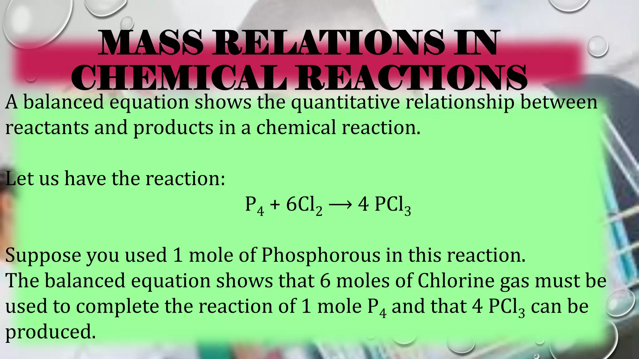Basics of Chemistry: Chemical stoichiometry | PDF