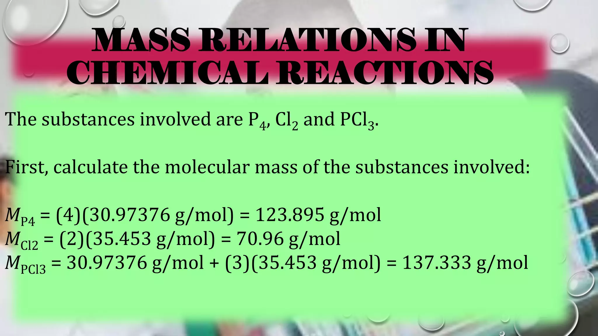 Basics of Chemistry: Chemical stoichiometry | PDF