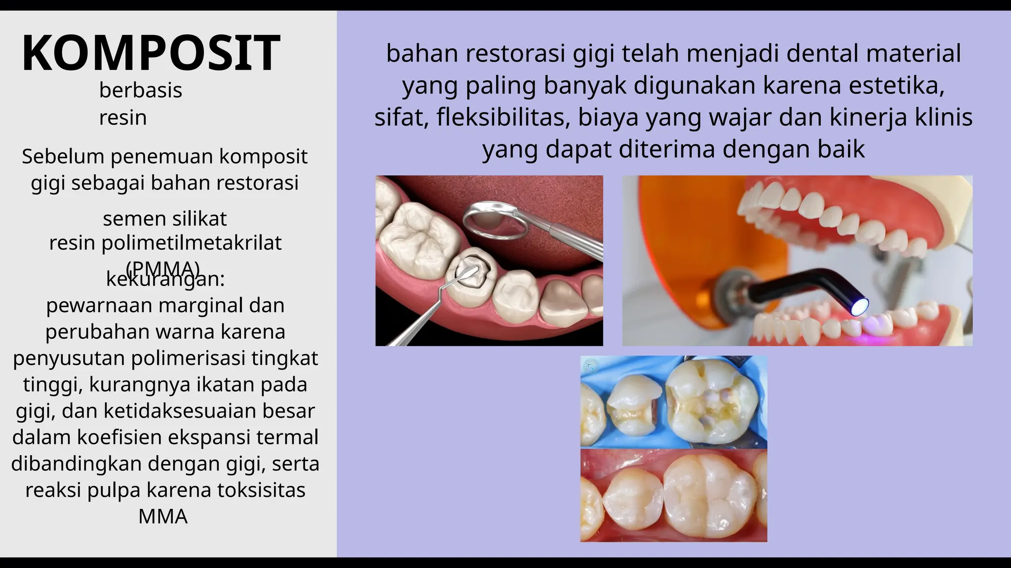 Struktur, Sifat Biokompatibilitas Resin Komposit | PPTX