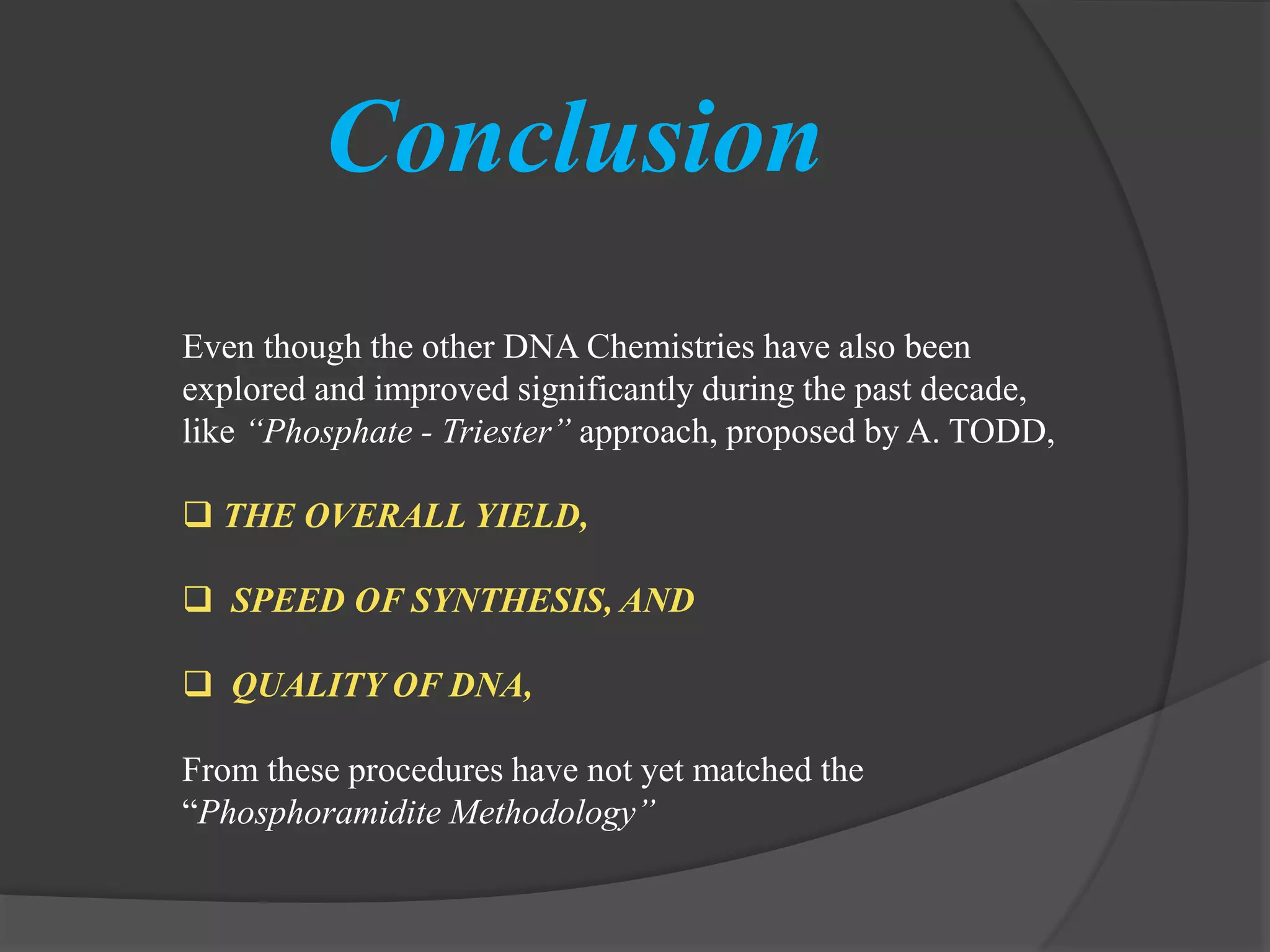 Chemical synthesis of DNA By Prabhu Thirusangu | PPTX