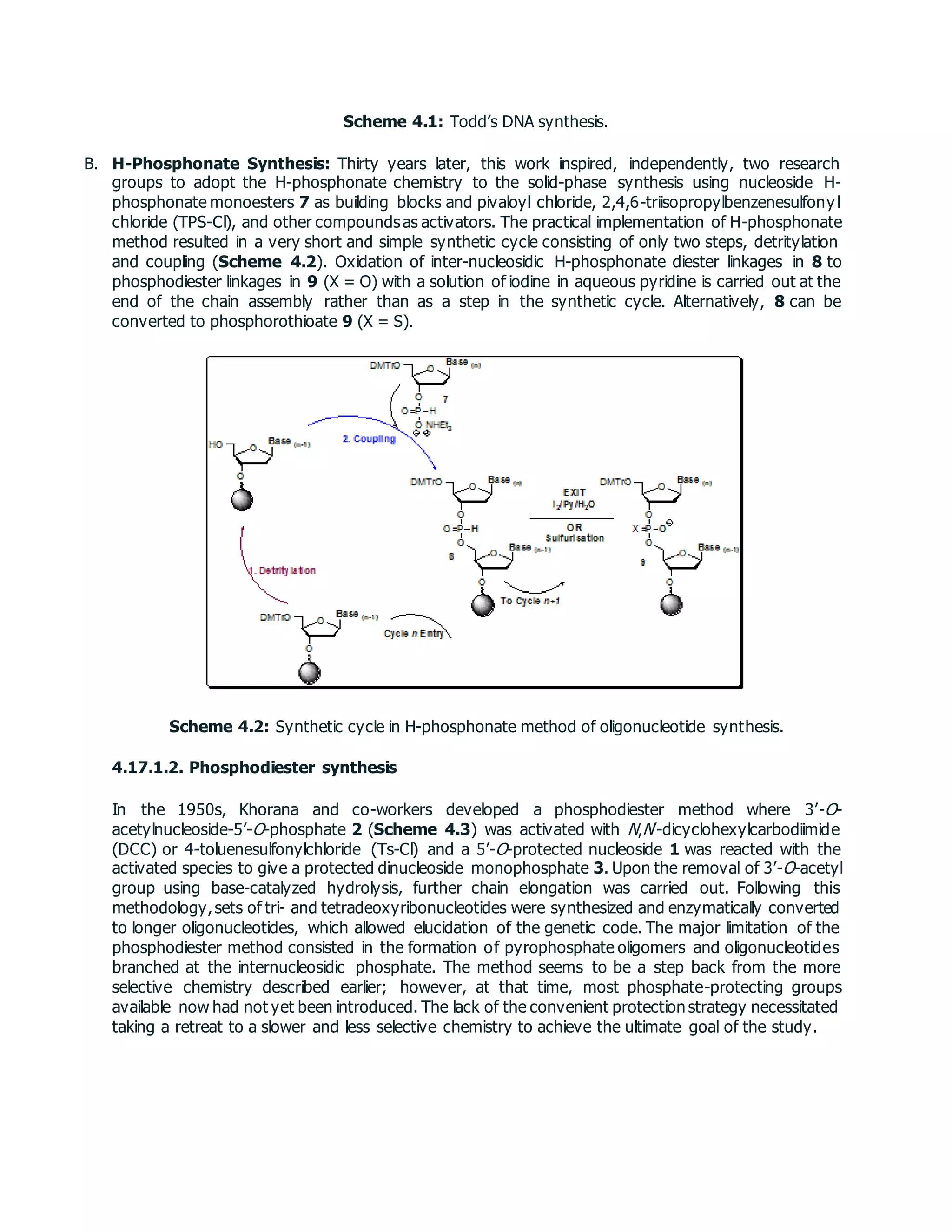 Chemical synthesis of dna | DOCX