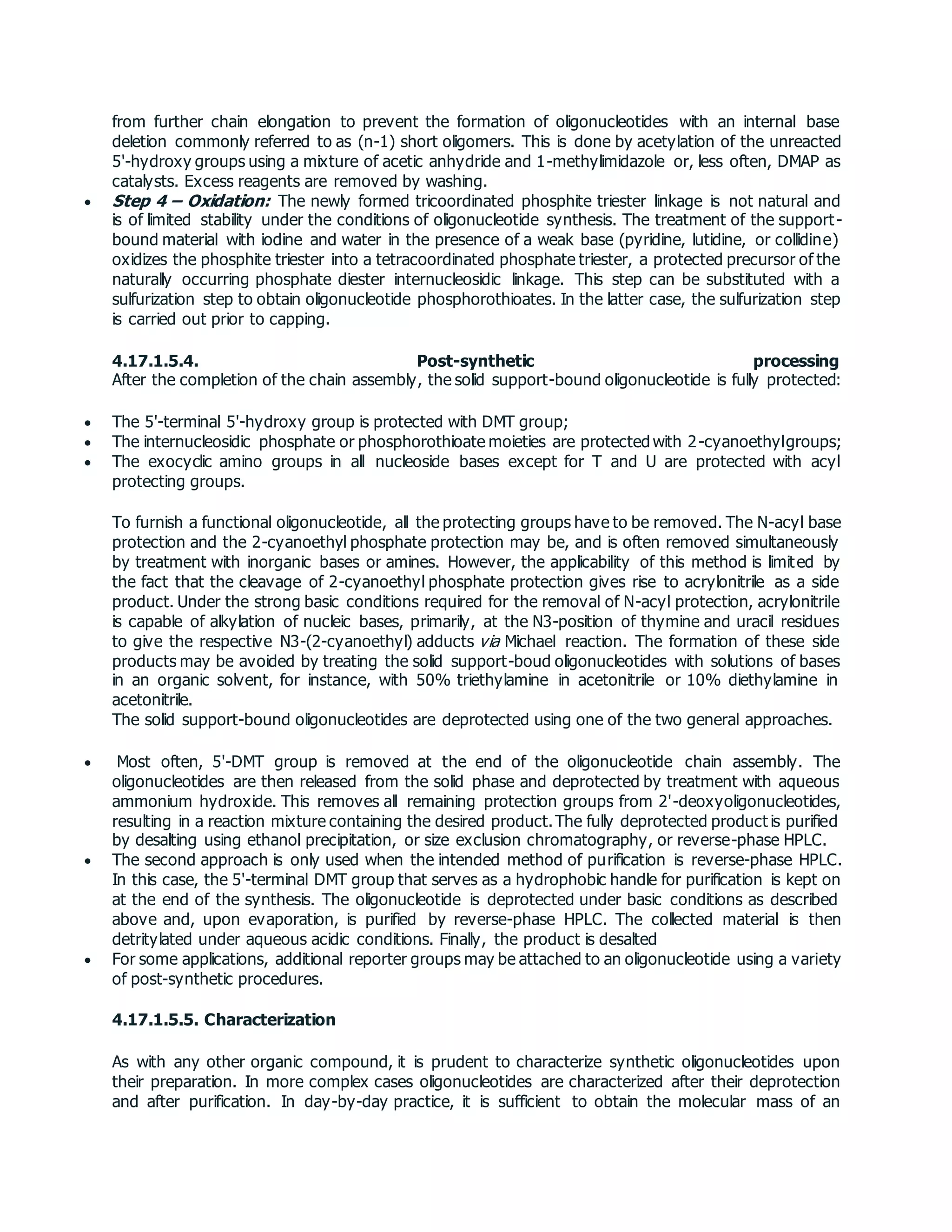 Chemical synthesis of dna | DOCX