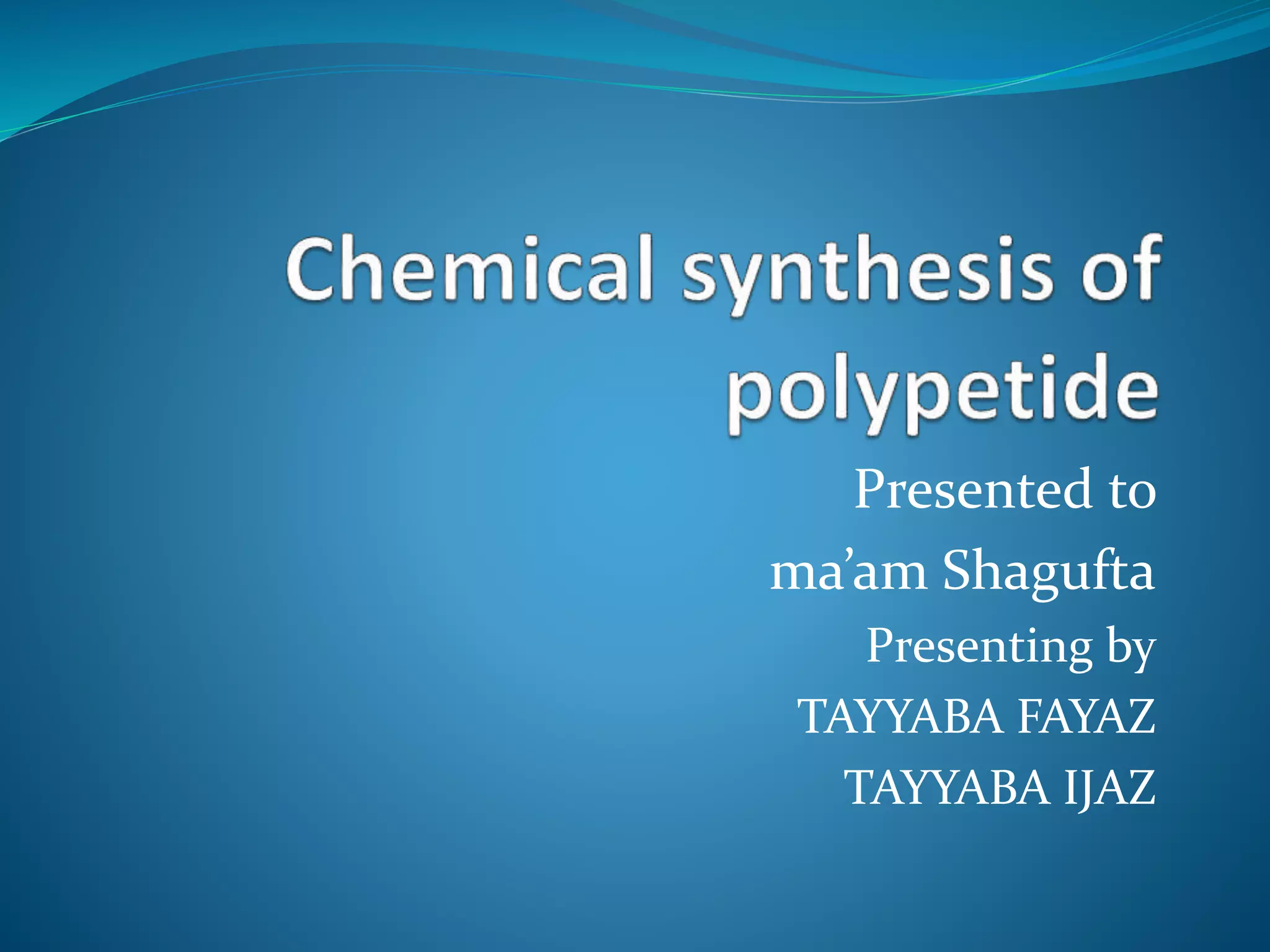 Biomedical Potential of Solid Phase Peptide Synthesis | PPT