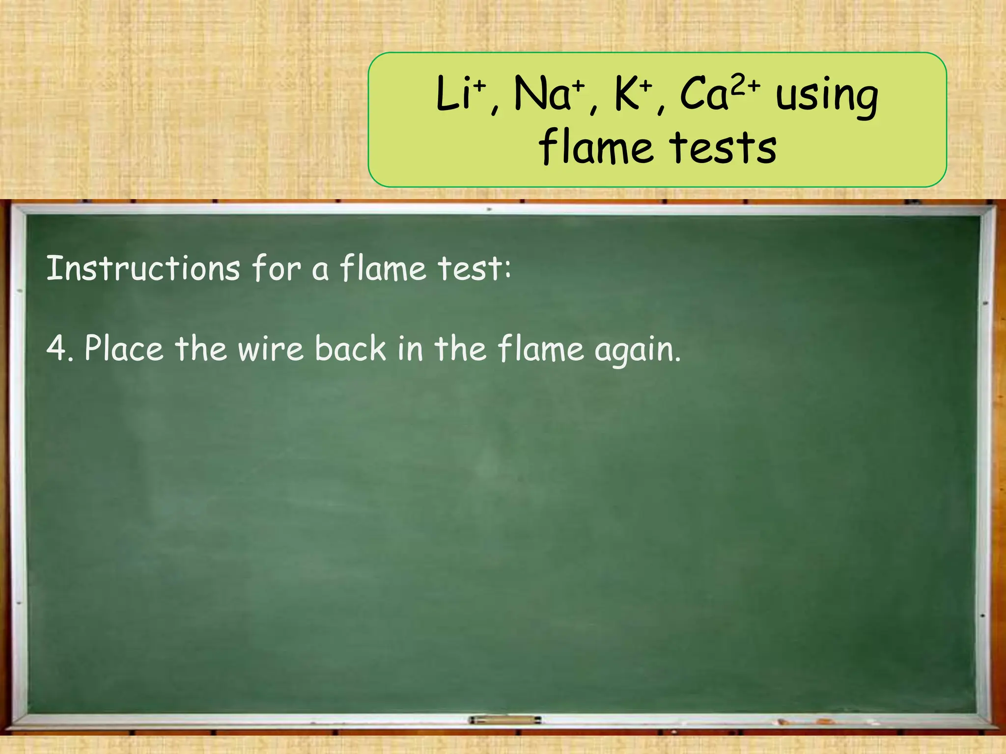Chemical Tests; flame test, positive and negative ions test Edexcel ...