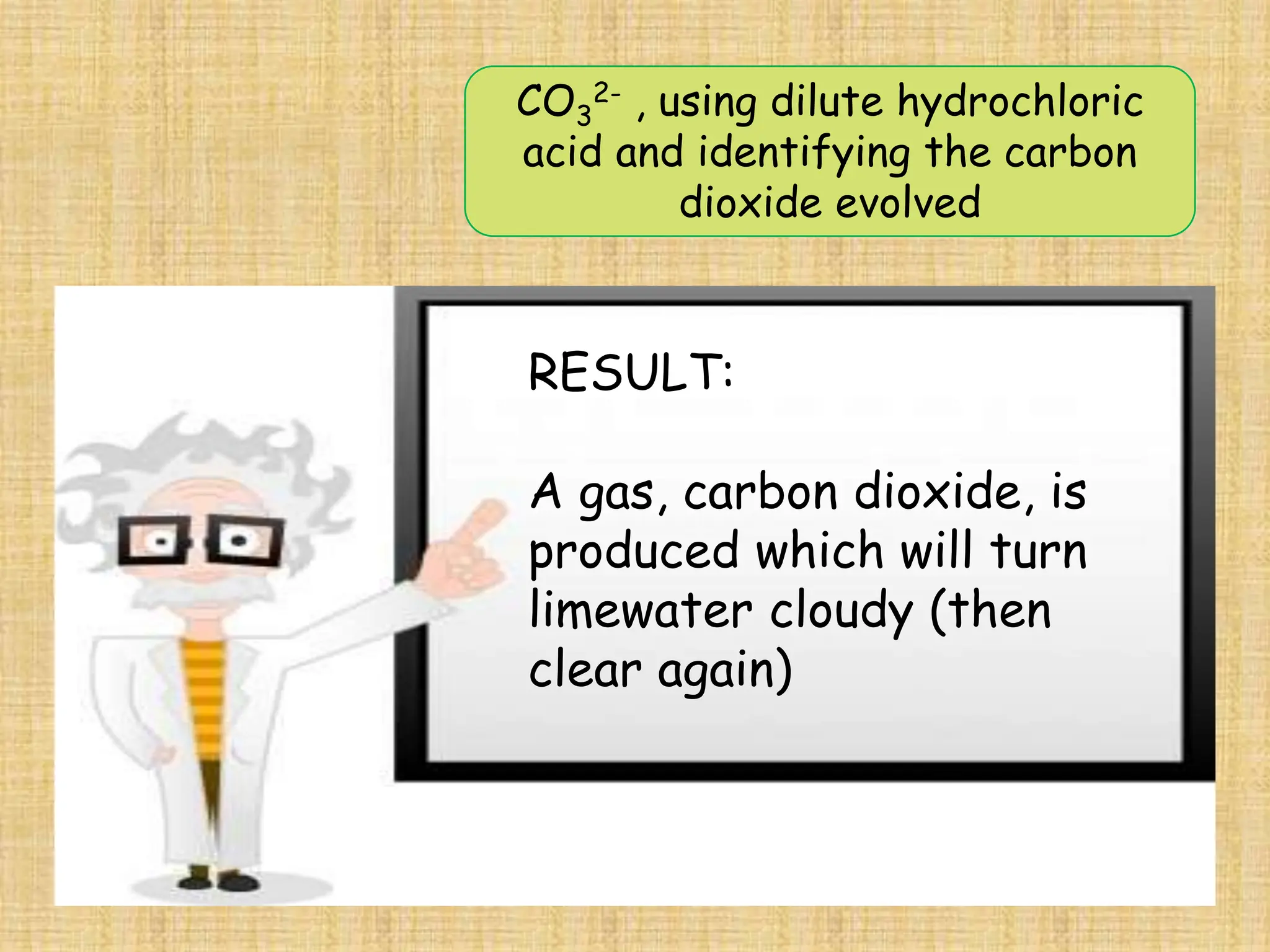 Chemical Tests; flame test, positive and negative ions test Edexcel ...