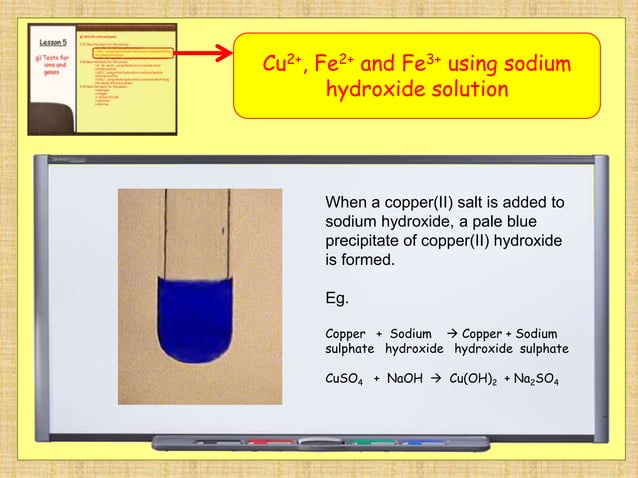 Chemical Tests; flame test, positive and negative ions test Edexcel ...