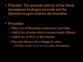 Chemical tests for urine | PPT