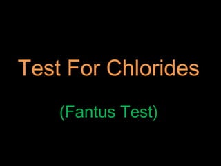 Chemical tests for urine | PPT | Blood Disorders | Diseases and Conditions