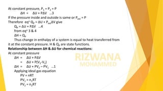 2nd Lecture on Chemical Thermodynamics | Chemistry Part I | 12th Std | PPT