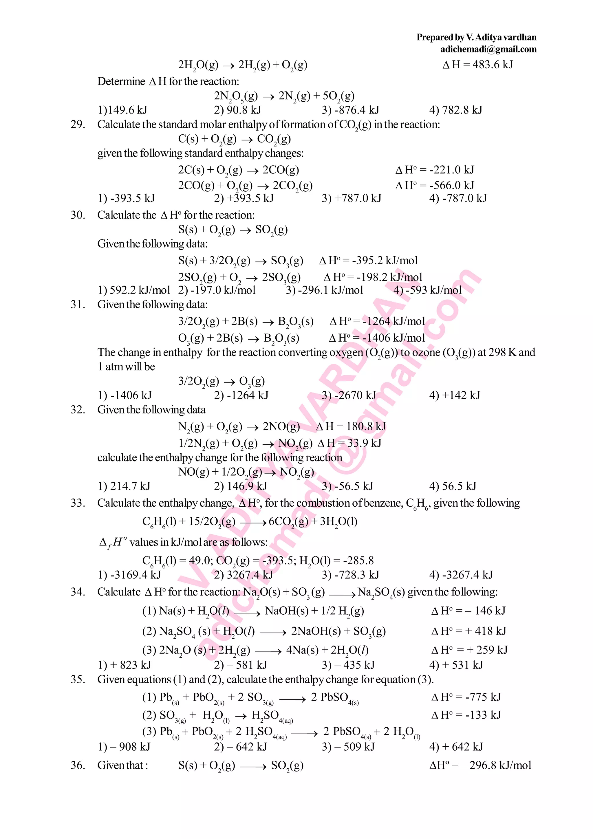 Chemical Thermodynamics Iit Part1 | PDF