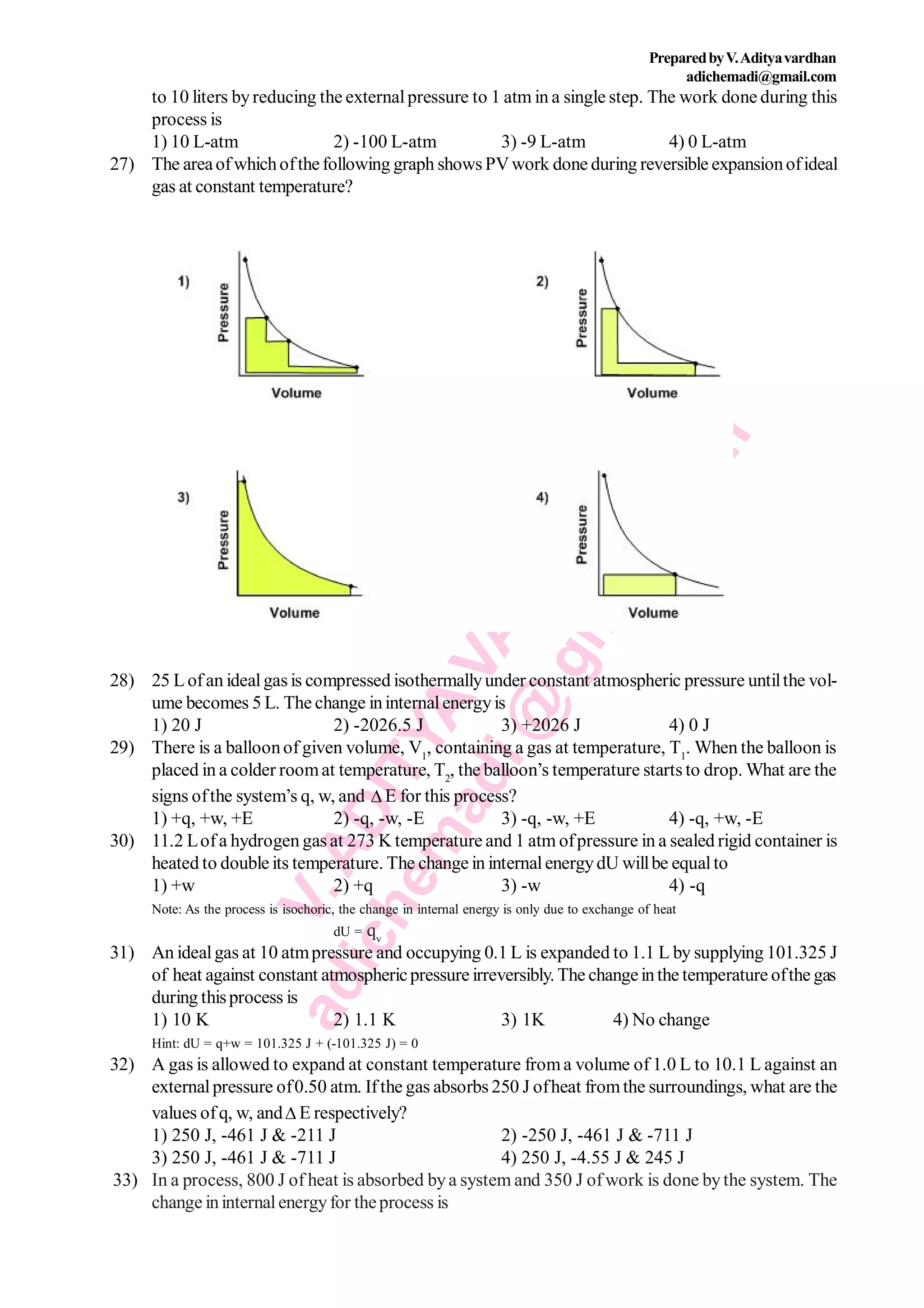 Chemical Thermodynamics Iit Part1 | PDF
