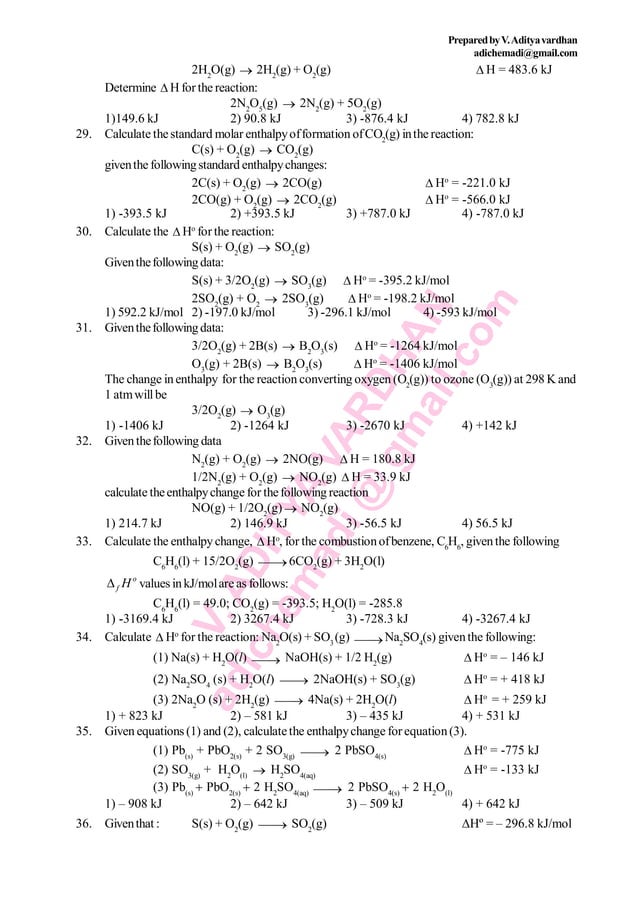 Chemical Thermodynamics Iit Part1 | PDF | Chemistry | Science