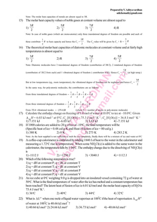 Chemical Thermodynamics Iit Part1 | PDF | Chemistry | Science