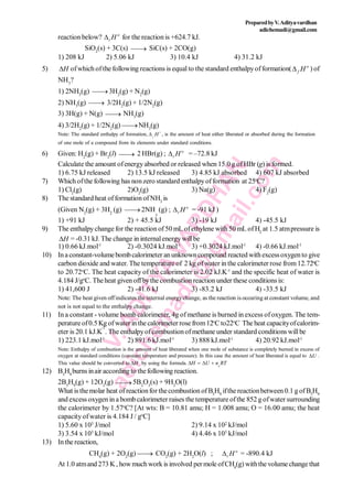 Chemical Thermodynamics Iit Part1 | PDF