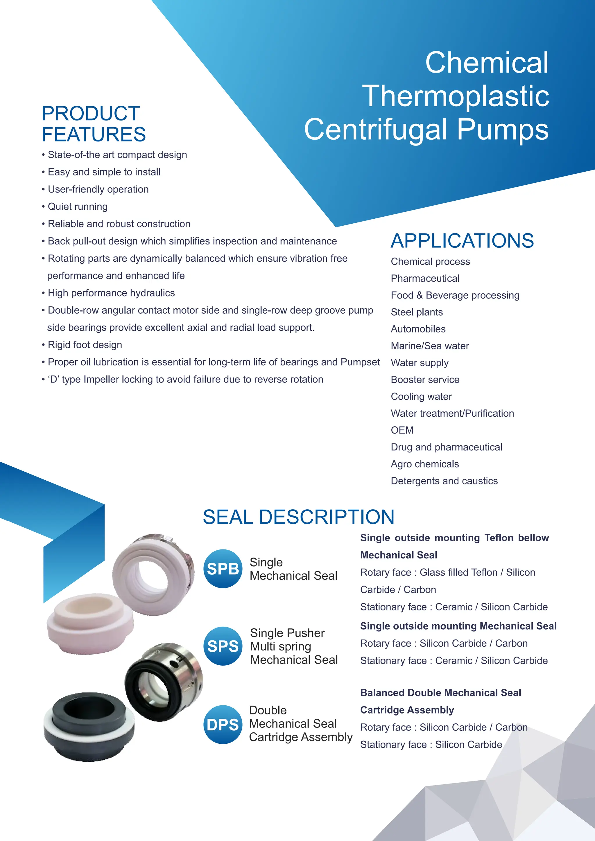 Chemical Thermoplastic Centrifugal Pumps (LAC Series) | PDF