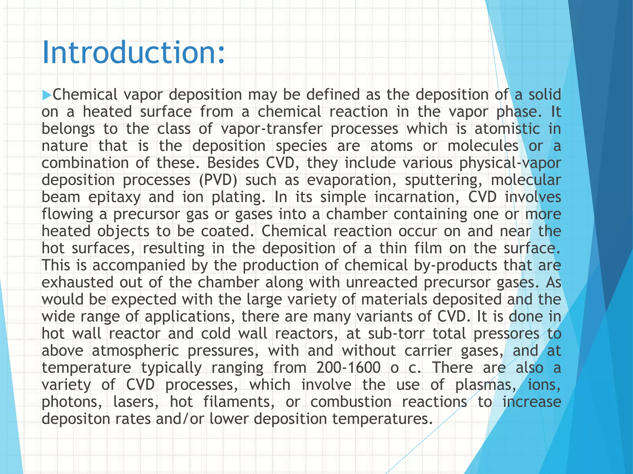 Chemical vapor deposition (cvd) | PPTX