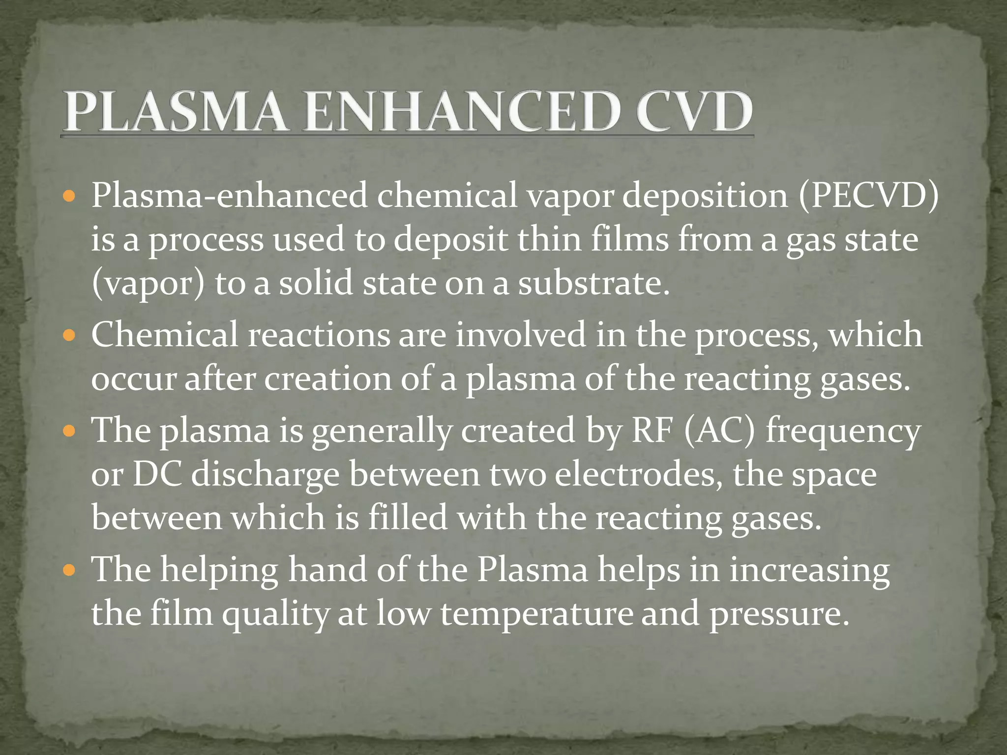 Chemical vapour deposition | PPTX