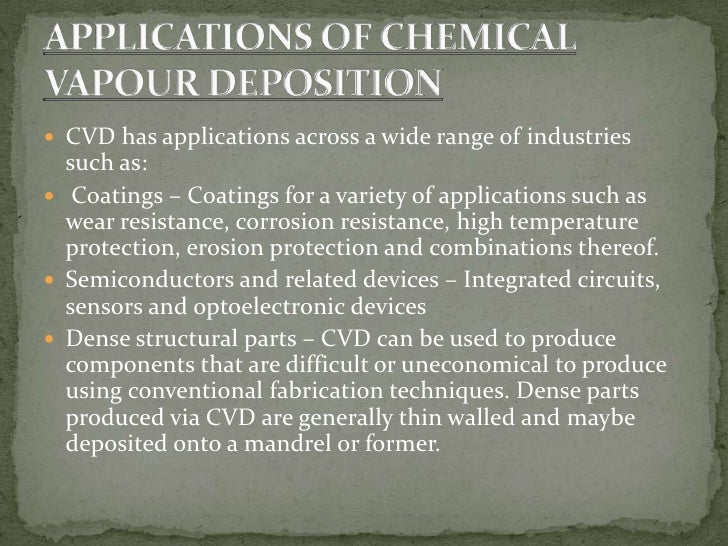 Chemical vapour deposition