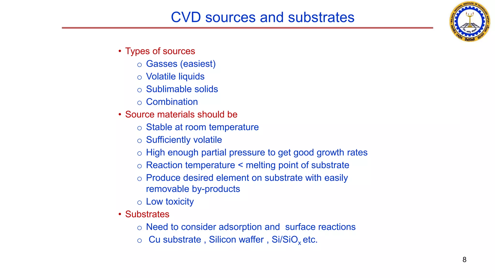Chemical vapour deposition | PPTX