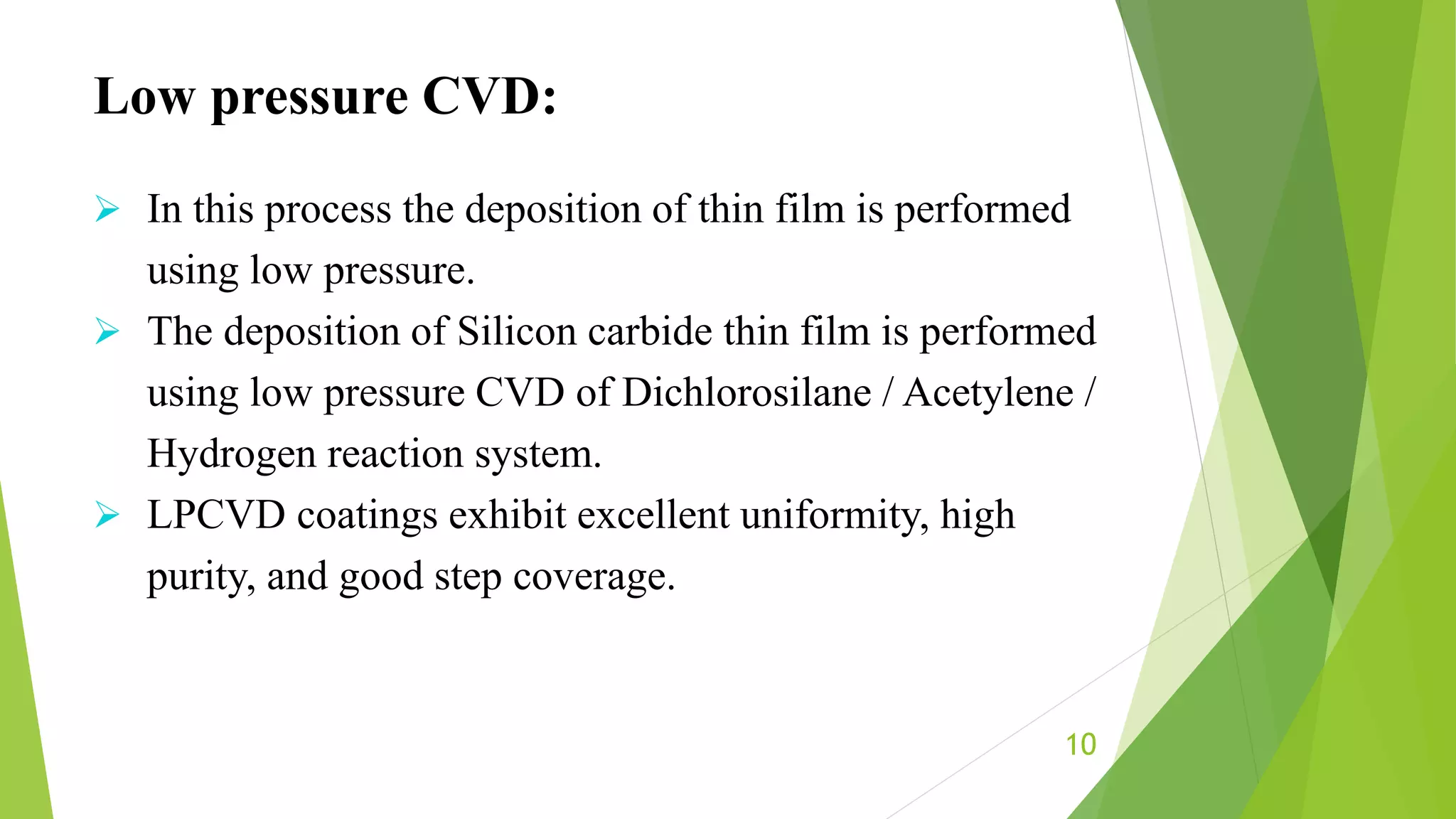 Chemical vapor deposition and its types 120589 | PPTX