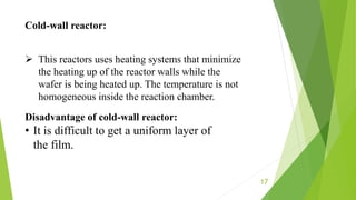 Chemical vapor deposition and its types 120589 | PPTX