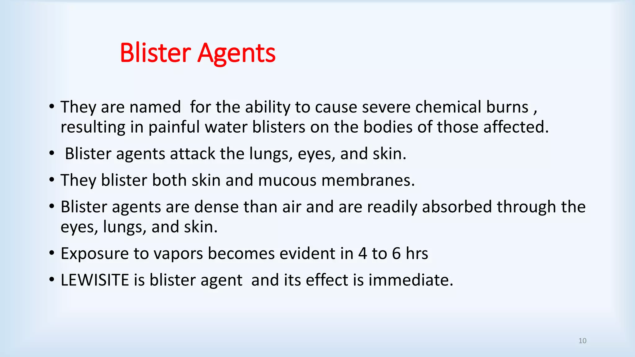 Chemical warfare ...new