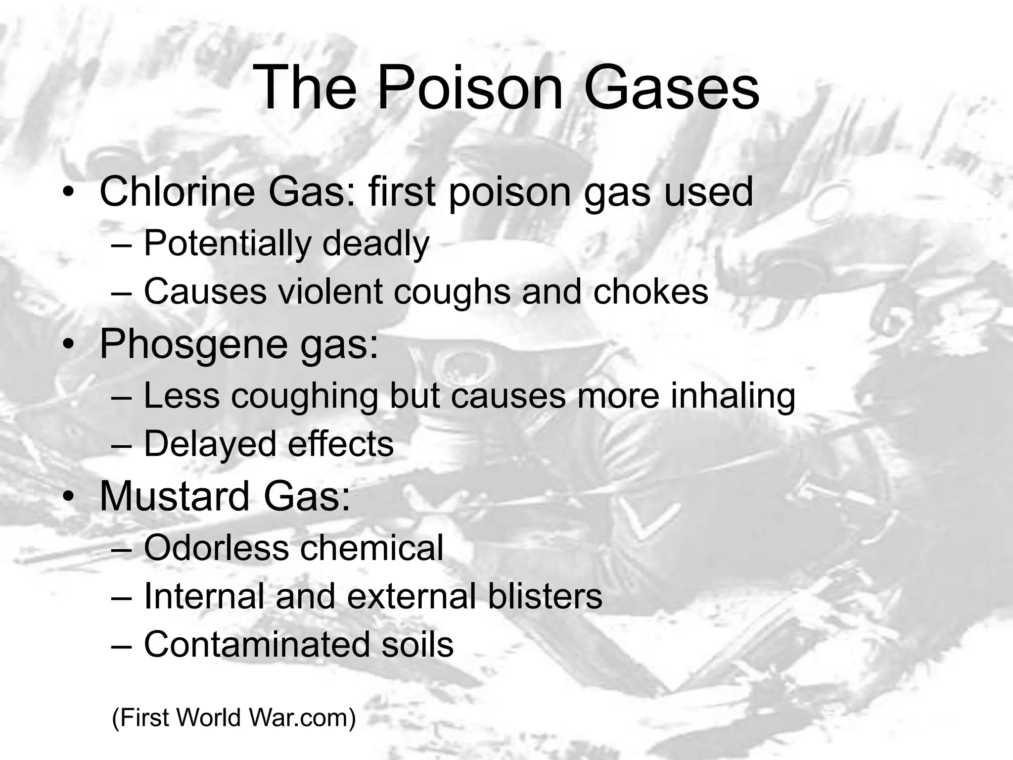 Chemical warfare during WWI | PPTX