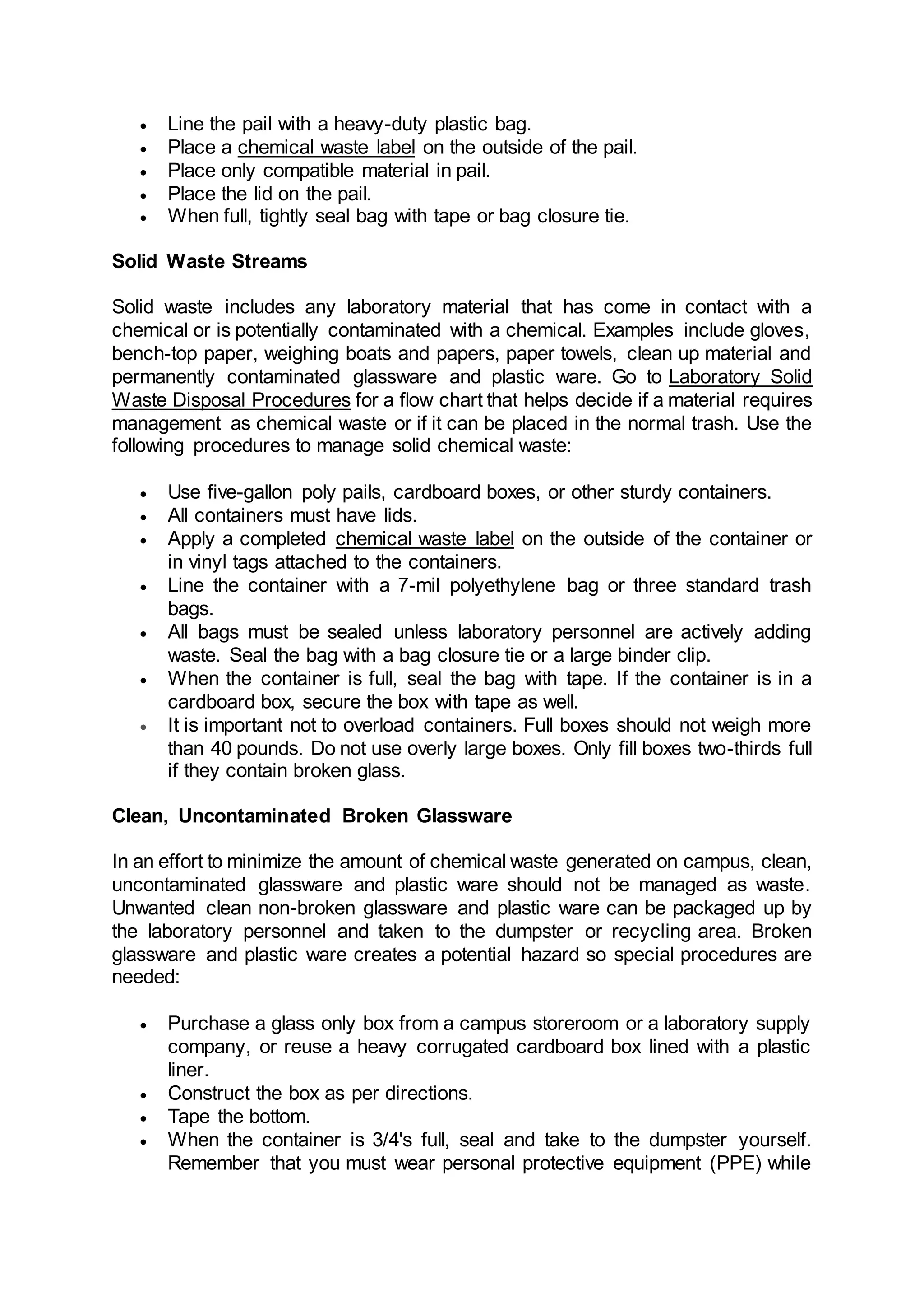 Chemical waste management | DOCX
