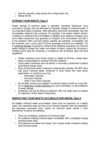 Chemical waste management | DOCX