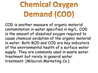 Chemical water parameters | PPTX