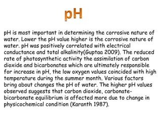 Chemical water parameters | PPTX