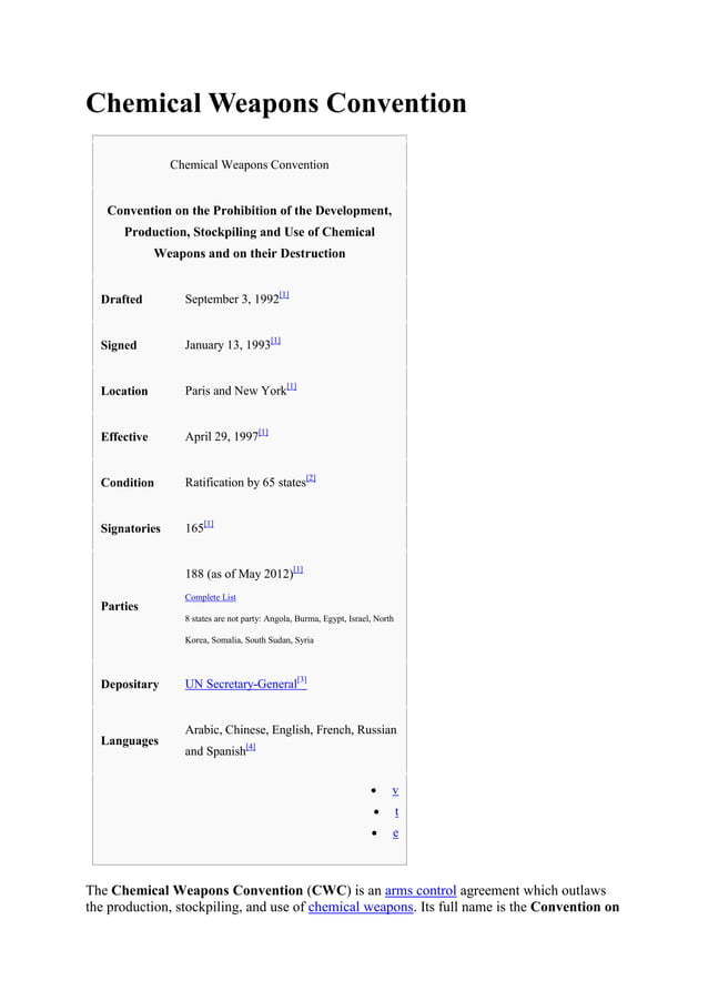 Chemical weapons convention | DOCX