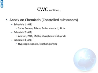 Chemical weapons convention and OPCW | PDF