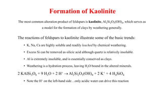 Chemical weathering and formation of clay minerals.pptx | Chemistry ...