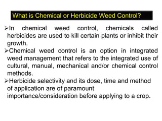 Chemical weed control | PPTX