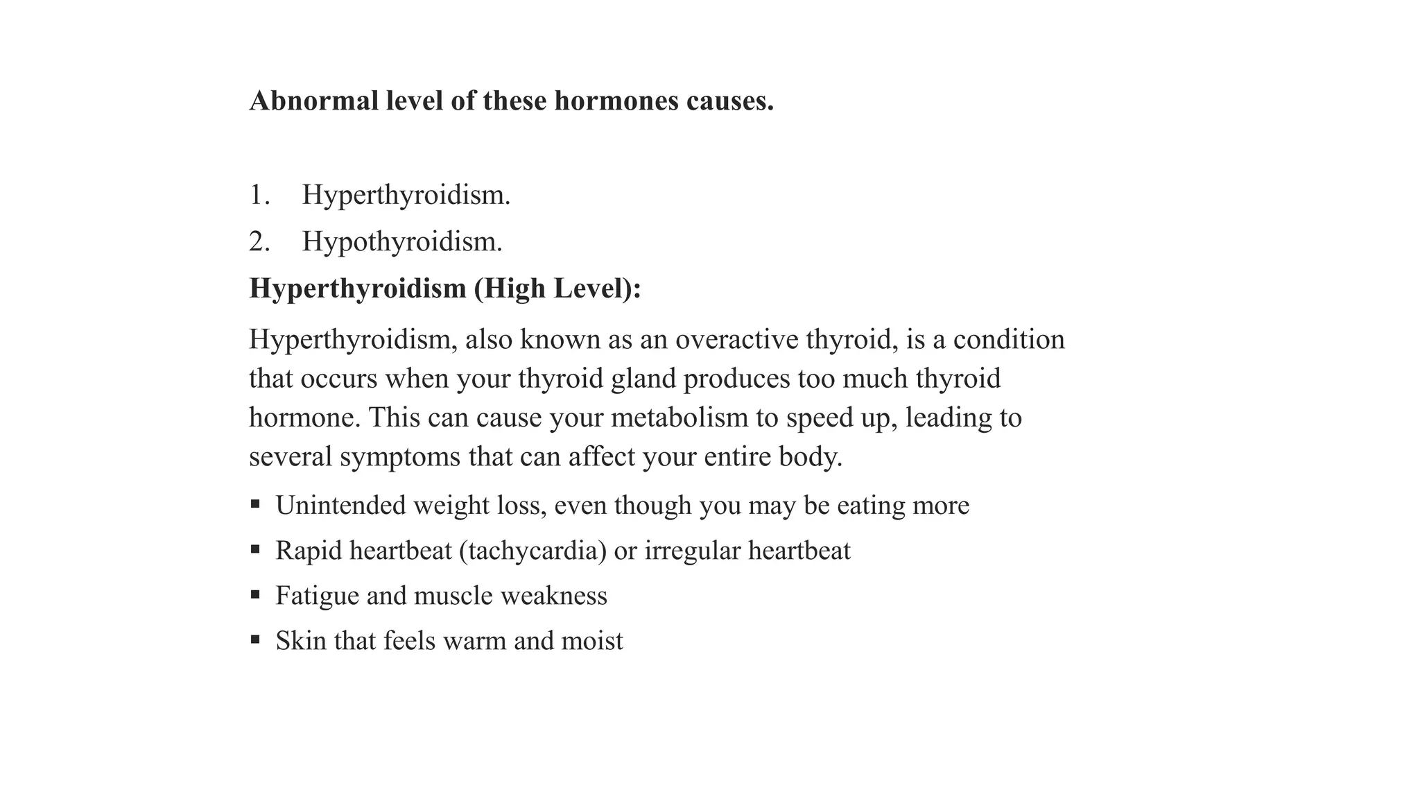 Effects of Abnormal Level of Hormones.pptx