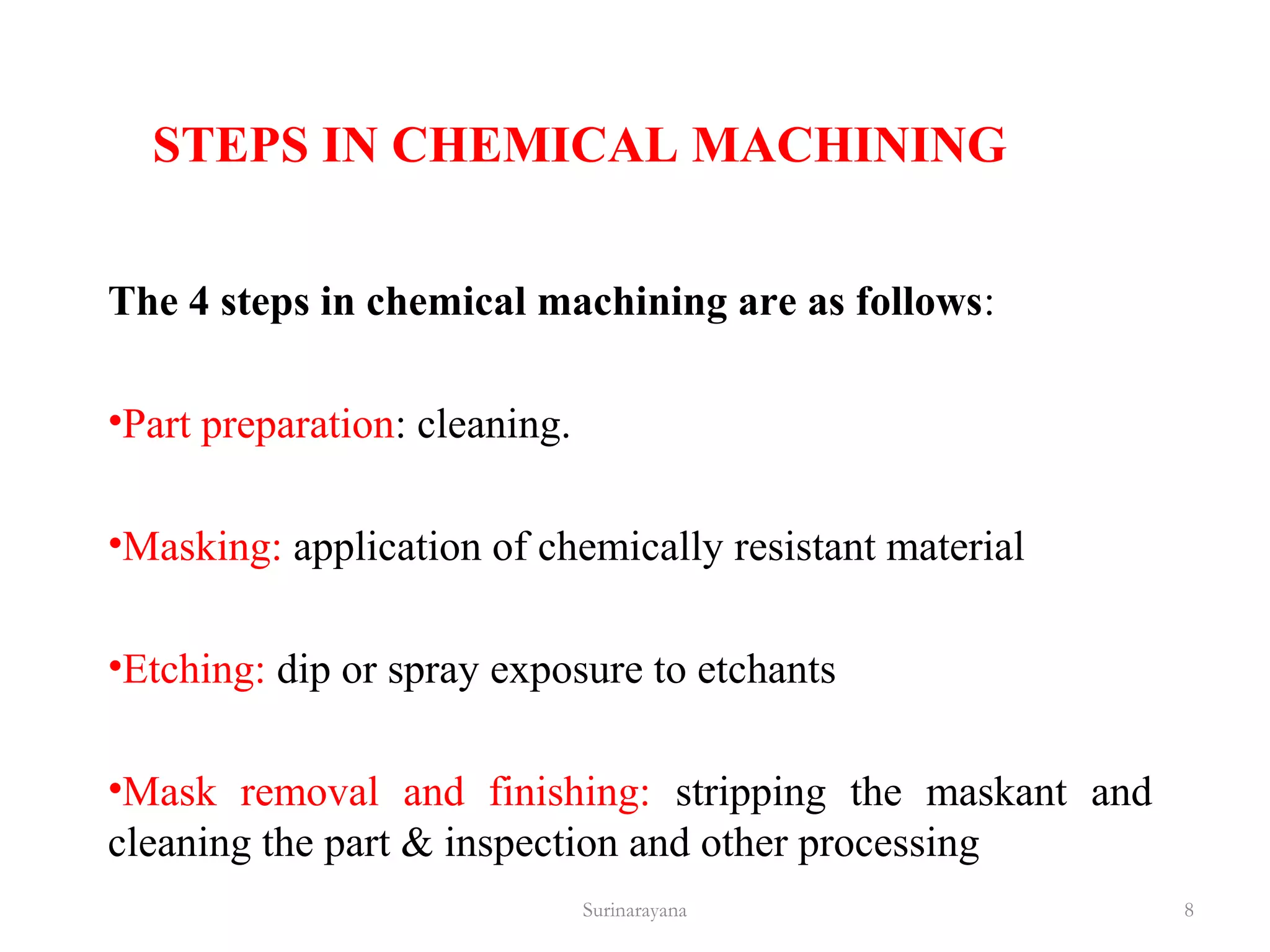 Chemical machining | PPT